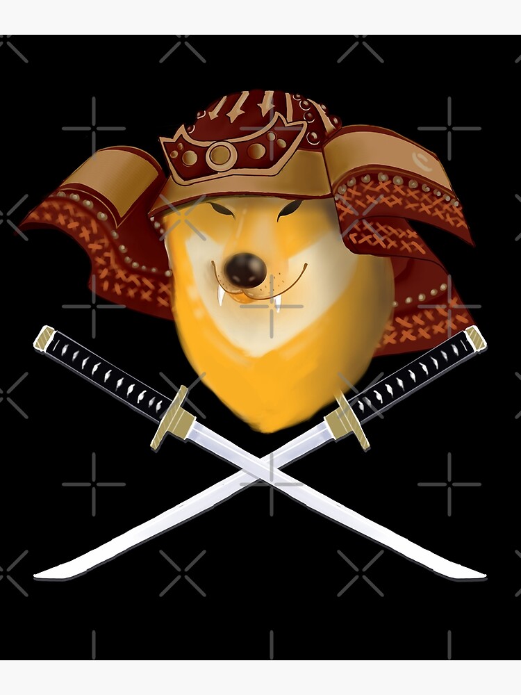 "SHIB ARMY Crypto Samurai Shiba Inu coin T-Shirt" Poster by Pchra-store ...