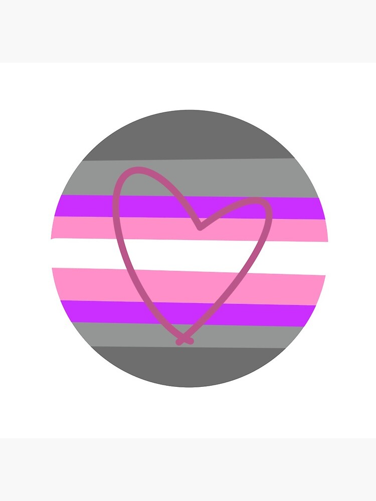 "PRIDE HEARTS | Demigirlflux" Pin for Sale by 4Flagyz | Redbubble
