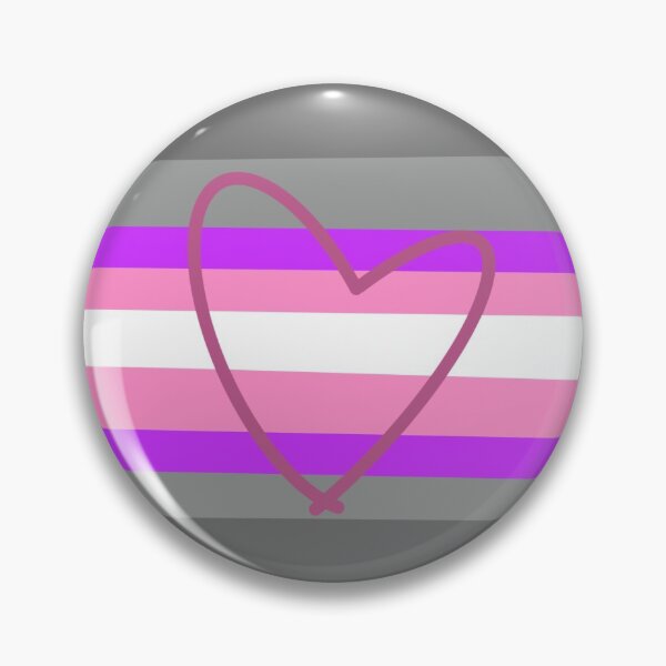 "PRIDE HEARTS | Demigirlflux" Pin for Sale by 4Flagyz | Redbubble