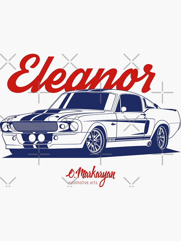 "GT500 Eleanor" Sticker for Sale by OlegMarkaryan | Redbubble