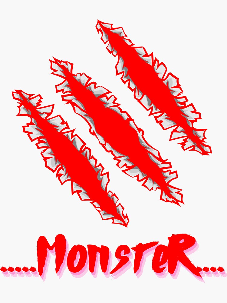 "monster scratch " Sticker for Sale by 2dmonkey | Redbubble