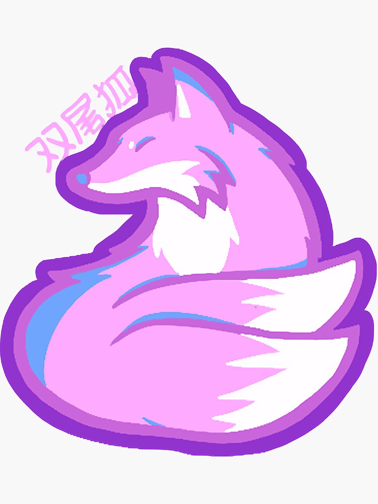 "Two-Tailed Fox Sticker| Gift T-Shirt" Sticker for Sale by caramare ...