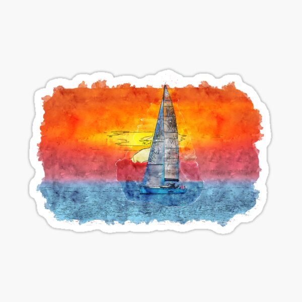 "Sailing boat" Sticker for Sale by nedal1979 | Redbubble