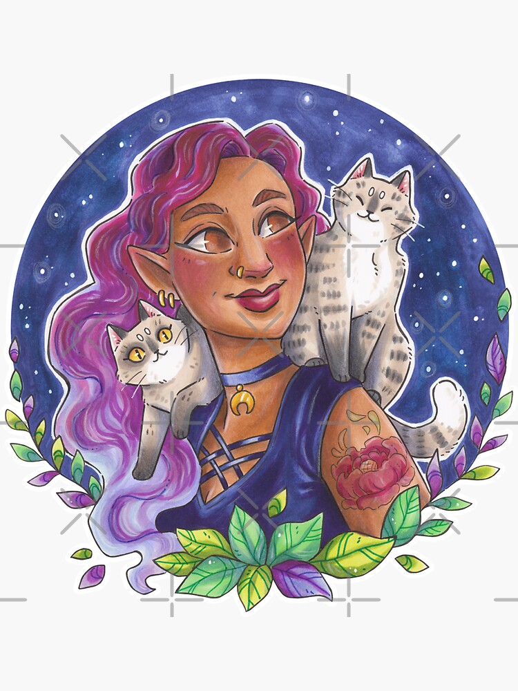 "Kitty Companions" Sticker for Sale by kattvalk | Redbubble