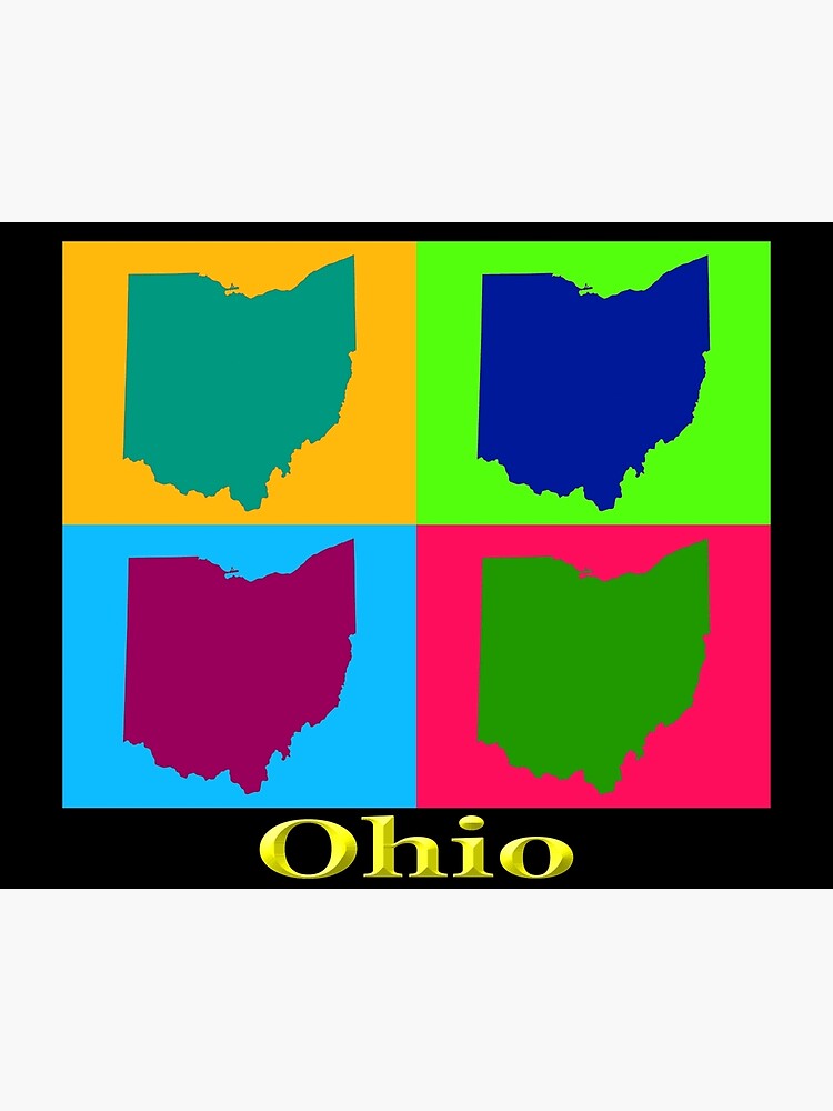 Ohio State Map Postcards