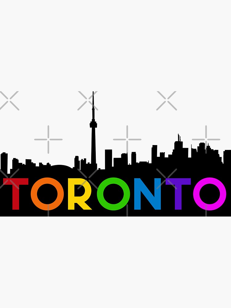 "Rainbow Toronto Skyline" Sticker for Sale by SquirrelPants87 | Redbubble