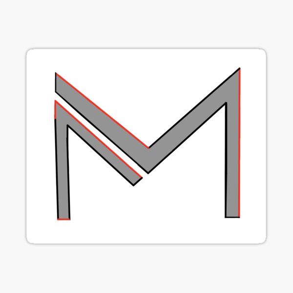 "LETTER M" Sticker for Sale by MatiasRoschge | Redbubble