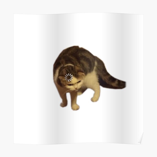"Loading cat meme" Poster for Sale by Kimi060 | Redbubble