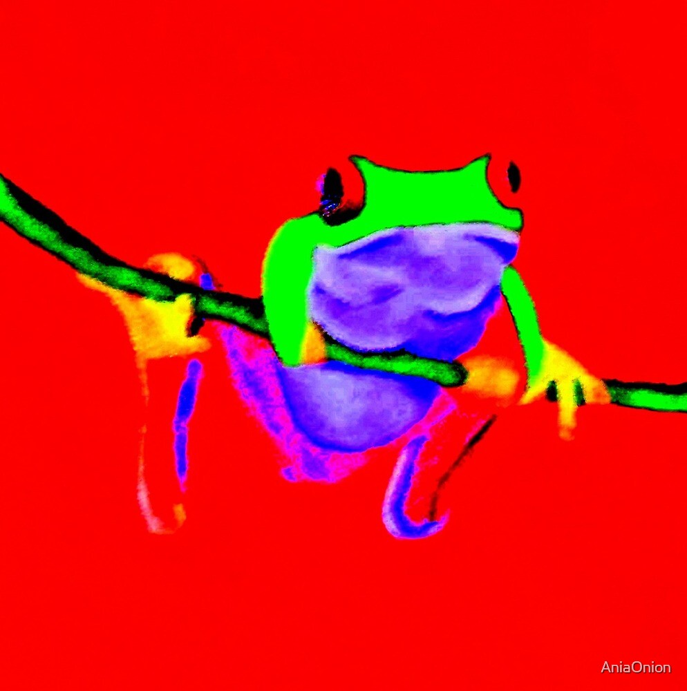 "Neon Tree Frog" by AniaOnion | Redbubble