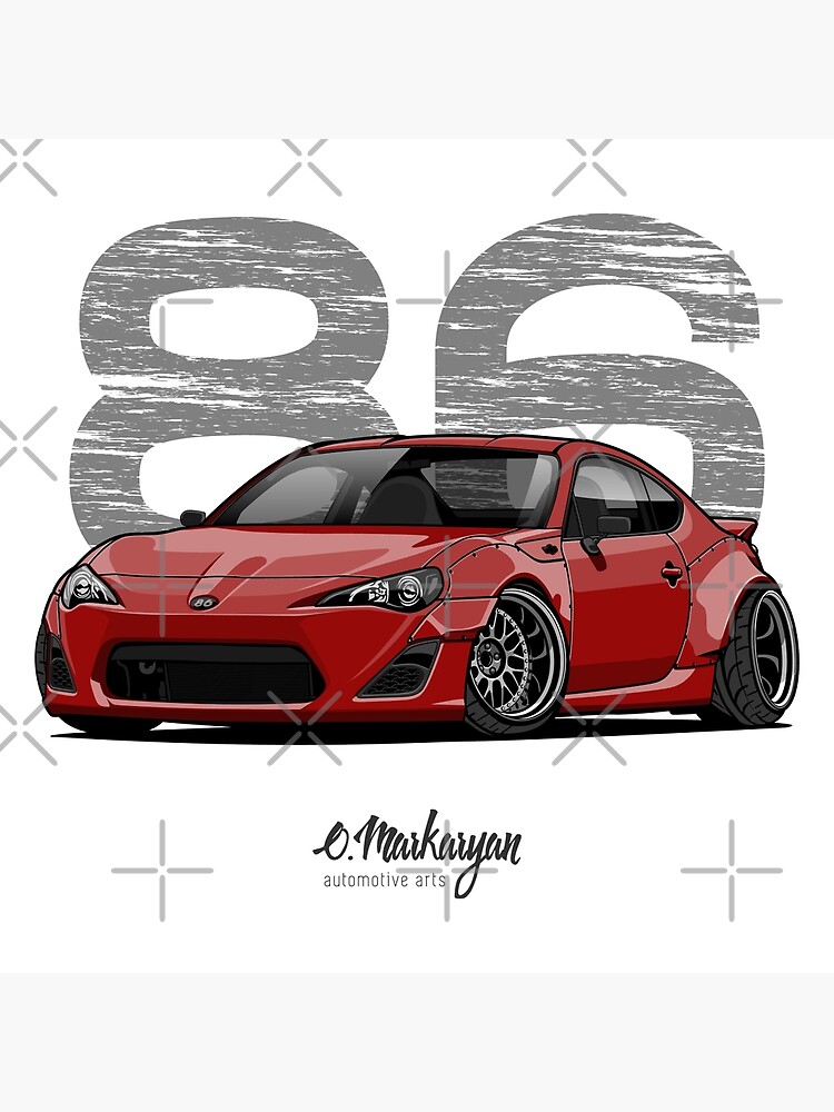 "GT86 (red)" Art Print for Sale by OlegMarkaryan | Redbubble