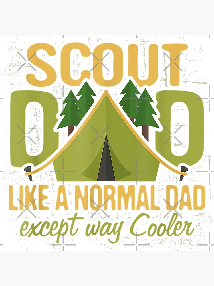 "Scout Dad T Shirt Cub Leader Boy Camping Scouting Troop Summer" Poster ...