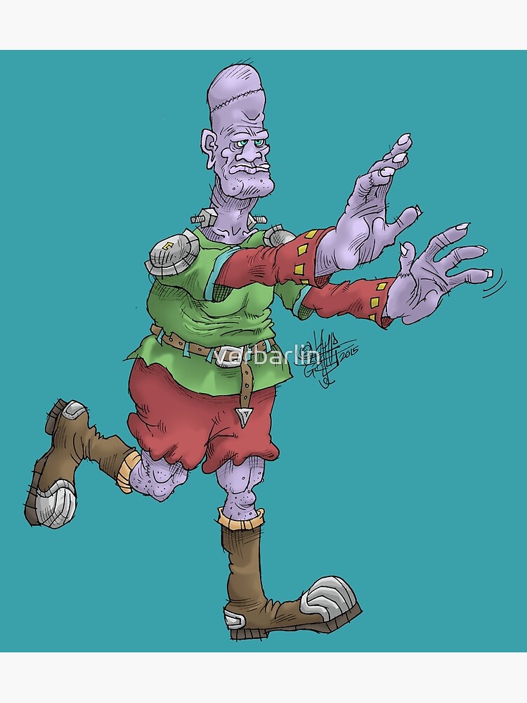 Lámina fotográfica «Ilustración de dibujos animados de caminar ...
