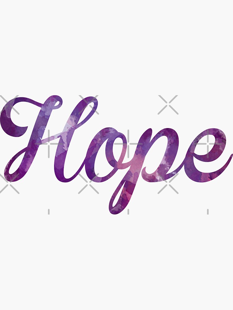 "Hope" Sticker by WordsFromHeaven | Redbubble