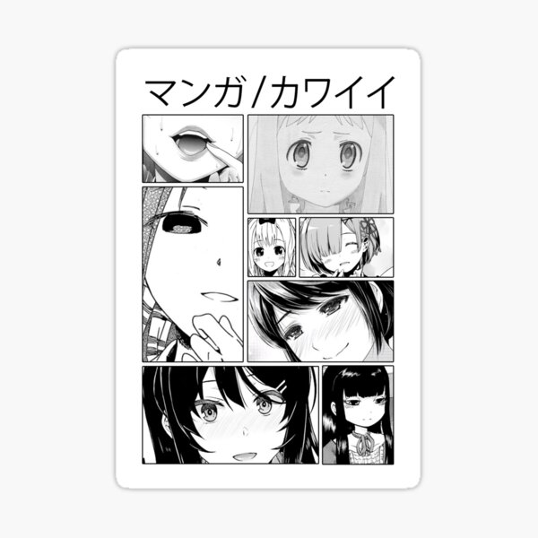 "Anime Girls - Manga Inspired Collage (Manga/Kawaii)" Sticker for Sale ...