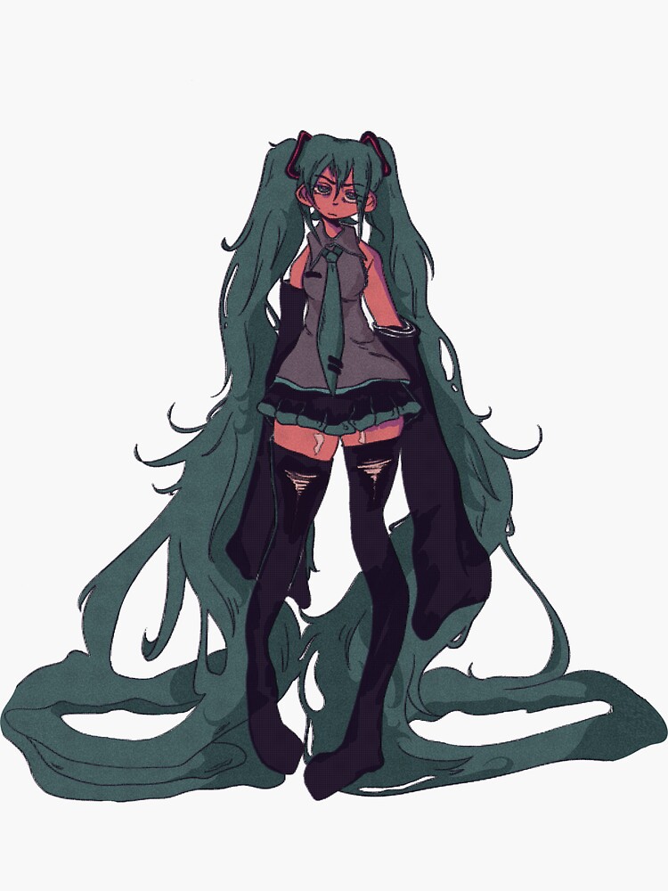 "whatever miku" Sticker for Sale by codenox | Redbubble