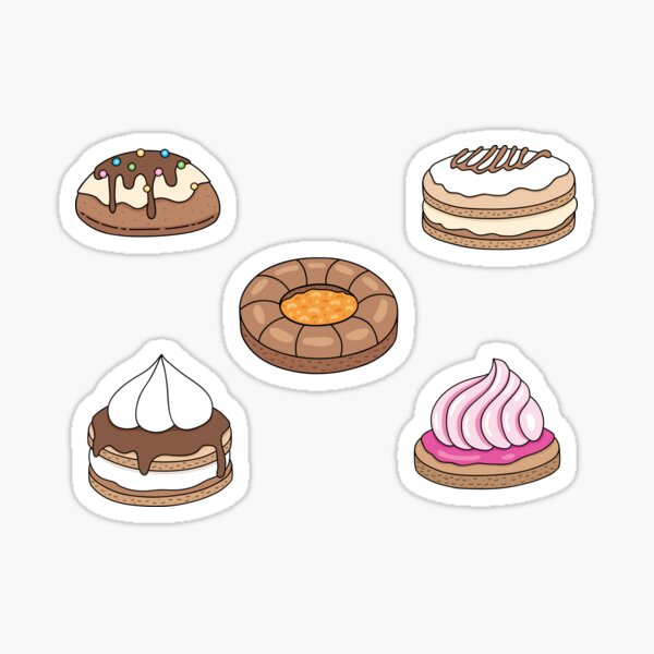 "Set of five cookies" Sticker by azziella-design | Redbubble