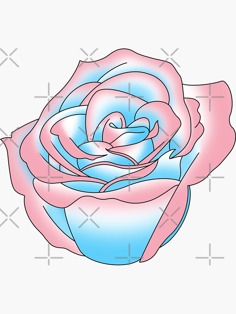"Transgender Pride Flag Flower" Sticker for Sale by artwork-of-krb ...