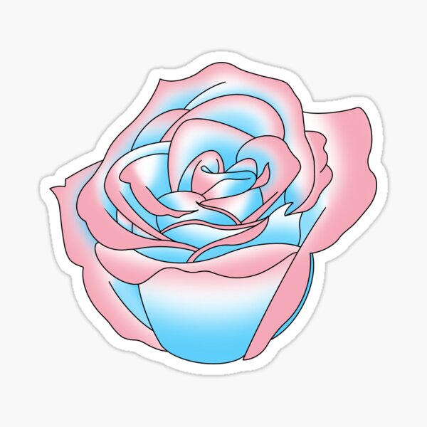 "Transgender Pride Flag Flower" Sticker for Sale by artwork-of-krb ...