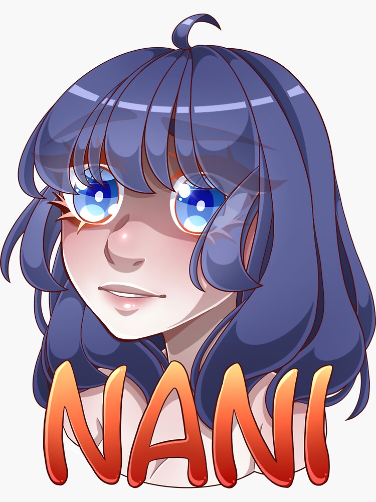 "Anime Girl: NANI" Sticker for Sale by HaruKoshimizu | Redbubble