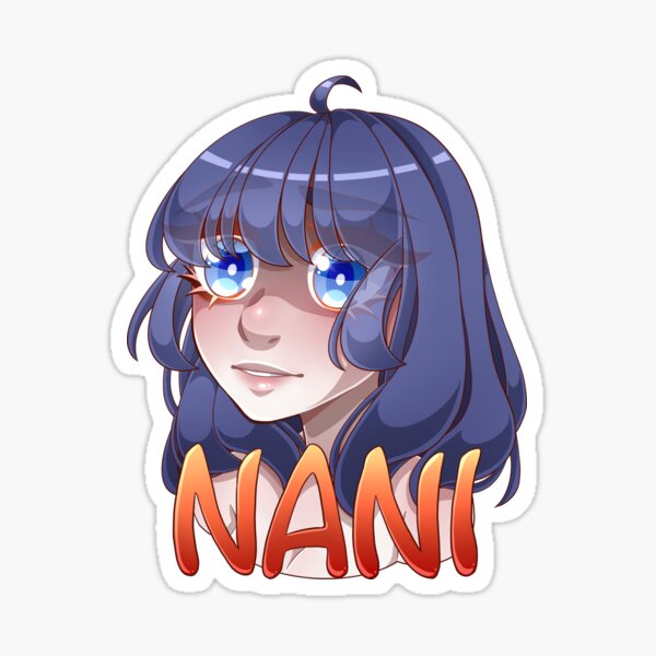 "Anime Girl: NANI" Sticker for Sale by HaruKoshimizu | Redbubble