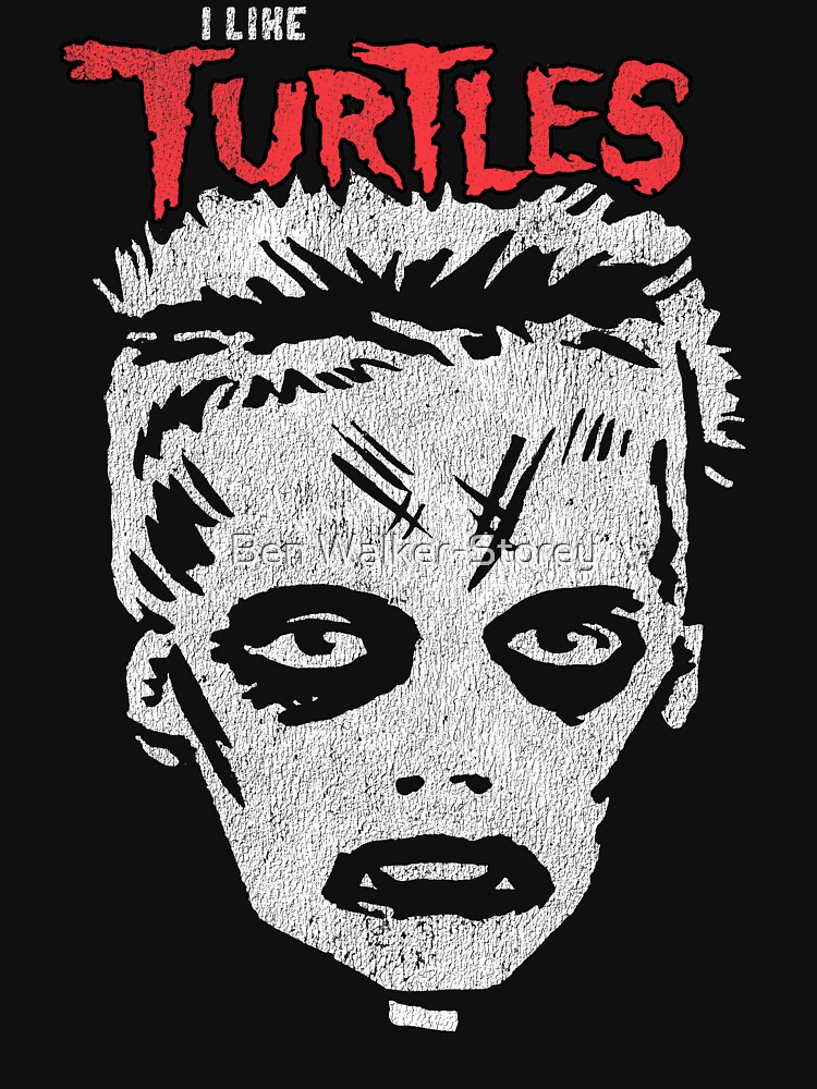 "I Like Turtles Zombie Boy Skull Face " Classic T-Shirt for Sale by ...