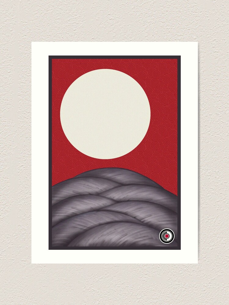 "Hanafuda Full Moon Susuki Grass" Art Print by MrRamenBox | Redbubble