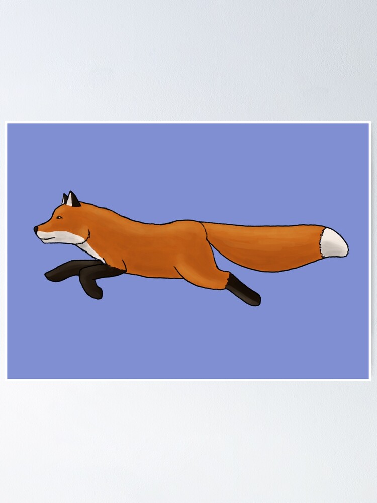 "Running Red Fox" Poster for Sale by brandyn-s | Redbubble