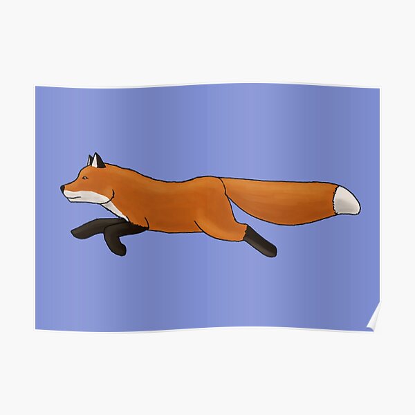 "Running Red Fox" Poster for Sale by brandyn-s | Redbubble
