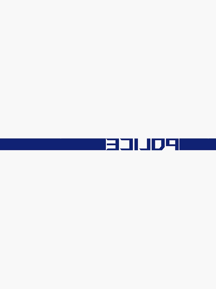 "Police, Thin Blue Line, Inverted Text" Sticker for Sale by JLK01 ...