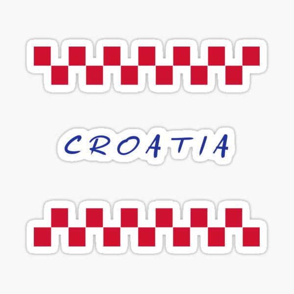 "Croatia fan double checkered" Sticker for Sale by oxoxoxo | Redbubble