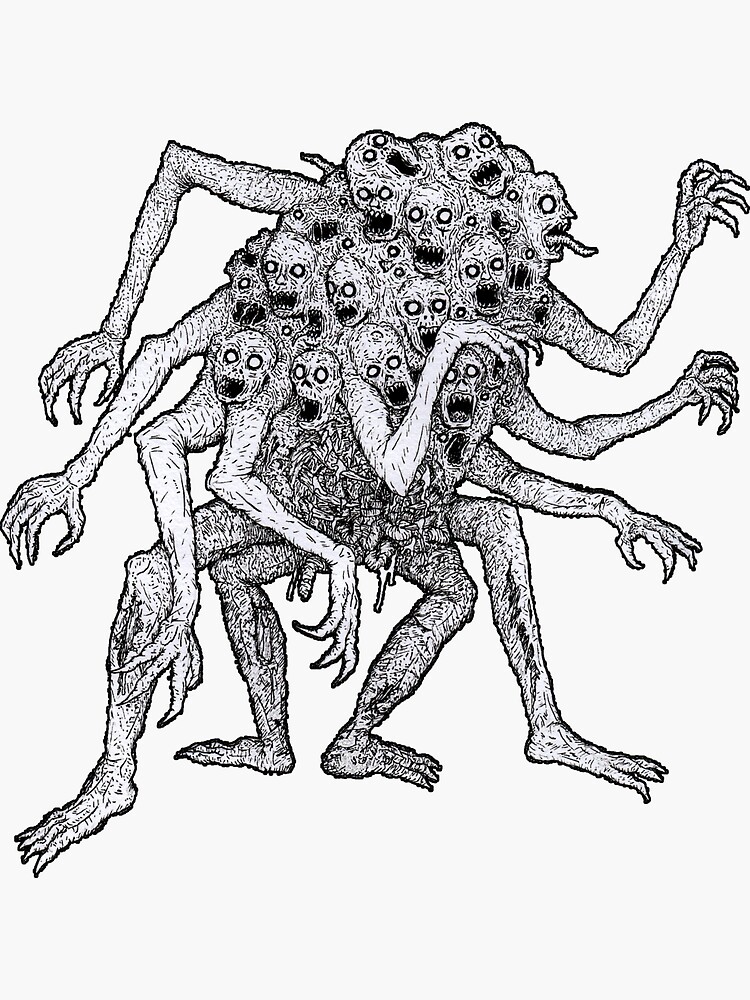 "Amalgamation of Flesh" Sticker for Sale by LittleDevil94 | Redbubble