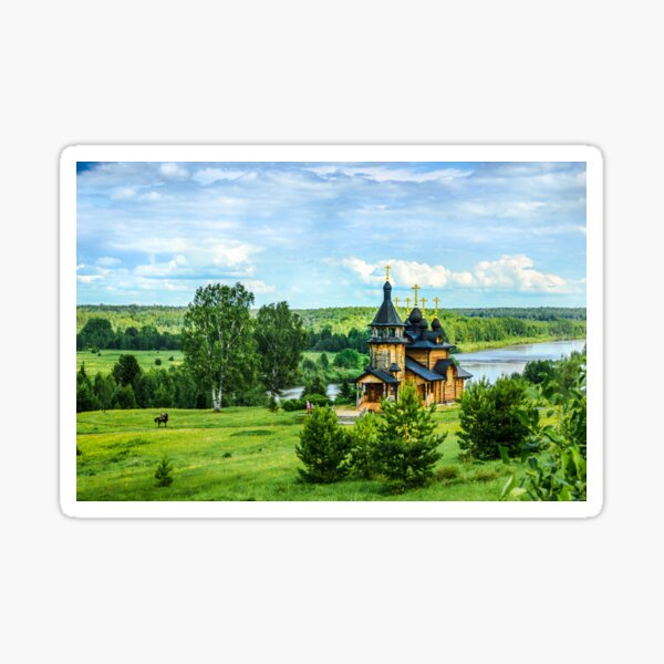 "Russian landscape" Sticker by SvetlanaKorneli | Redbubble