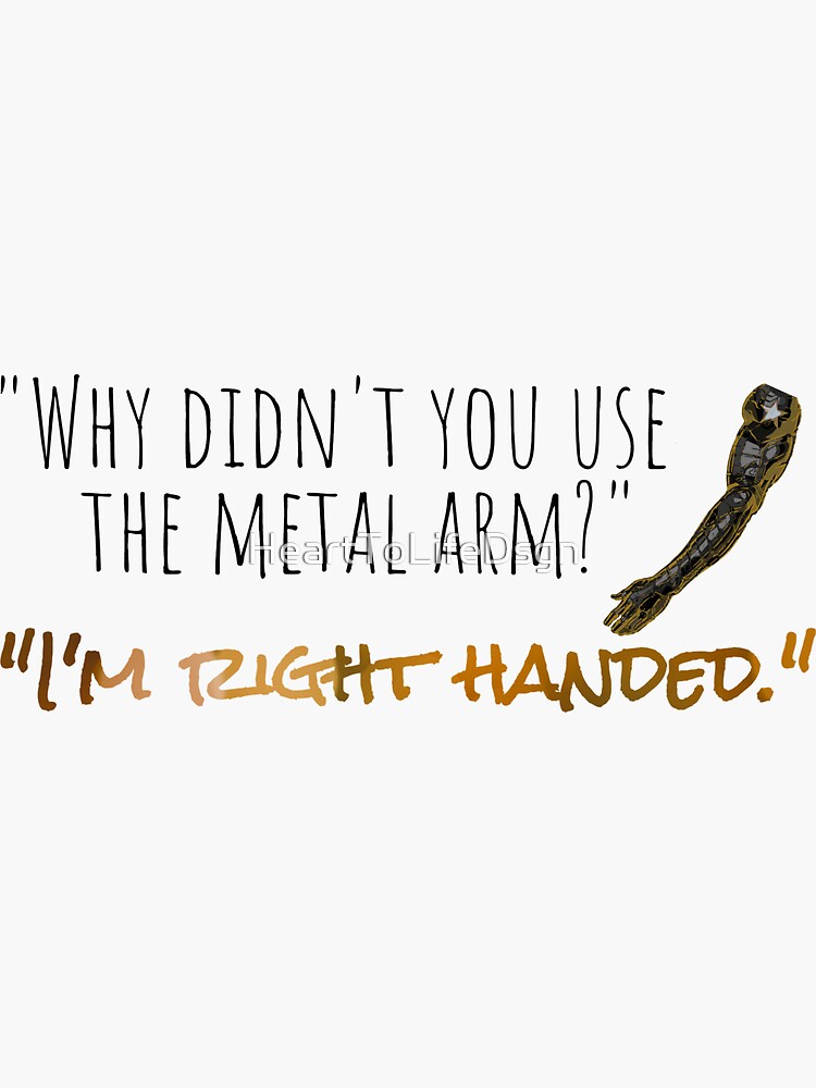 "TFATWS Bucky's Arm" Sticker for Sale by HeartToLifeDsgn | Redbubble