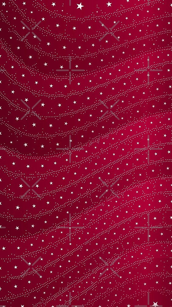 "Star Stripes Red Wine Abstract Space Pattern Design" by patternsoup ...