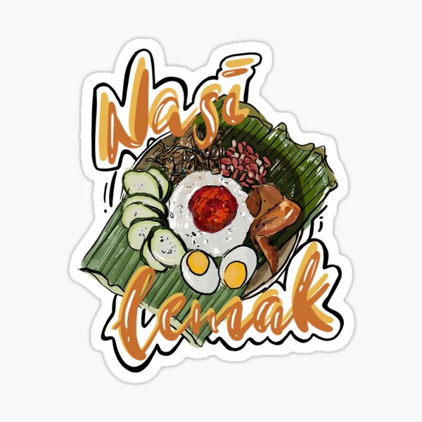 "Nasi Lemak (Singapore local delights) " Sticker for Sale by ...