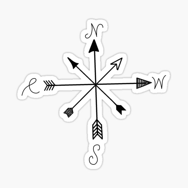 "Compass Rose" Sticker for Sale by lezell | Redbubble
