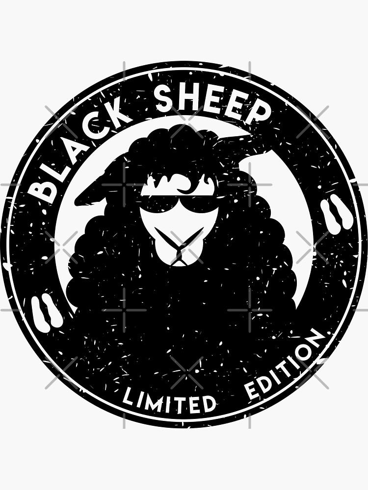 "The Black Sheep" Sticker for Sale by gloval | Redbubble