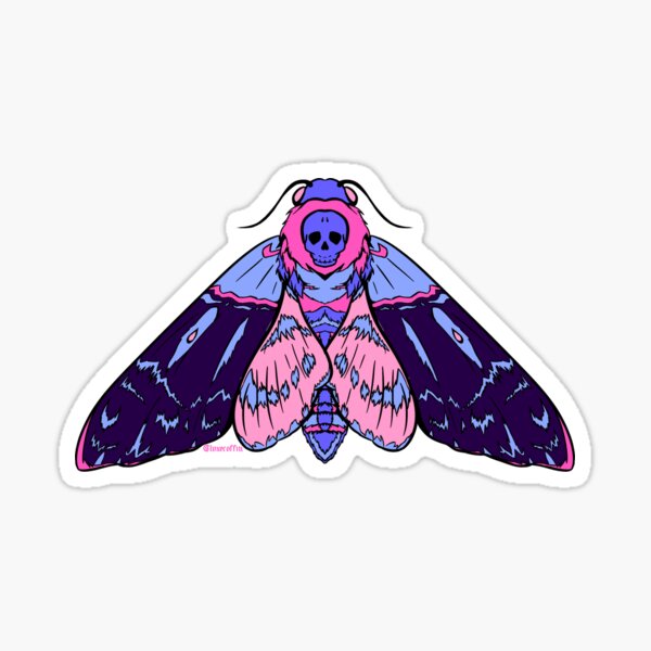"Omnisexual Pride Death's Head Hawkmoth" Sticker by luxecoffin | Redbubble