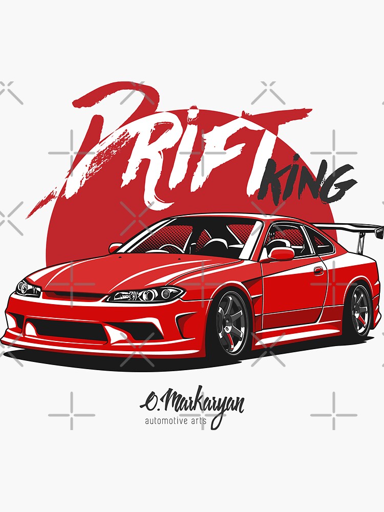 "Silvia S15 (red)" Sticker for Sale by OlegMarkaryan | Redbubble