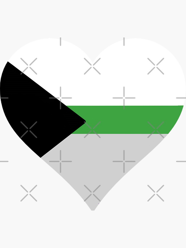 "Demiromantic Pride Heart" Sticker for Sale by echohicks1117 | Redbubble