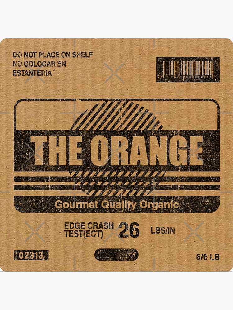 "The Orange - MGS Cardboard Box" Sticker for Sale by huckblade | Redbubble