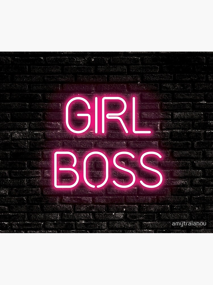 "girl boss neon sign" Poster by amytraianou | Redbubble