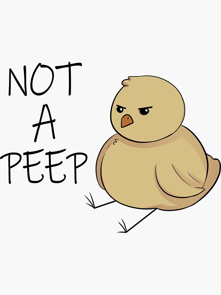 "Cute Angry Peep" Sticker for Sale by HedgeEmporium | Redbubble