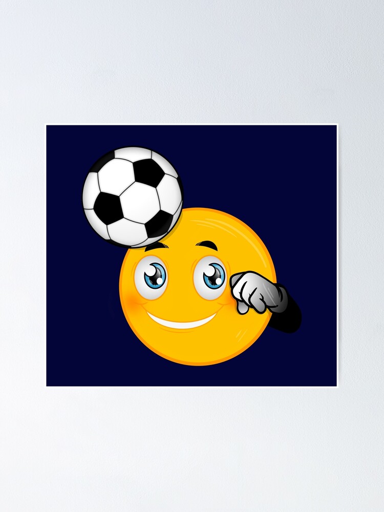 "Soccer Football Emoticon Face Funny For Coach & Players Gift" Poster ...