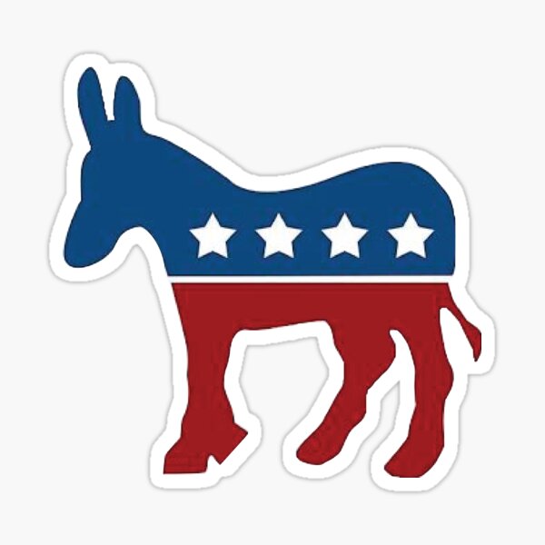 "Democratic Party logo" Sticker for Sale by Afternext | Redbubble