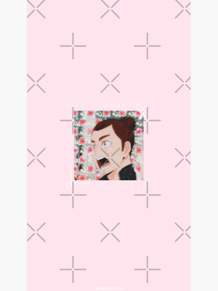 "Pink Haikyuu!! Asahi Azumane Box" Sticker for Sale by haikyuuicons ...