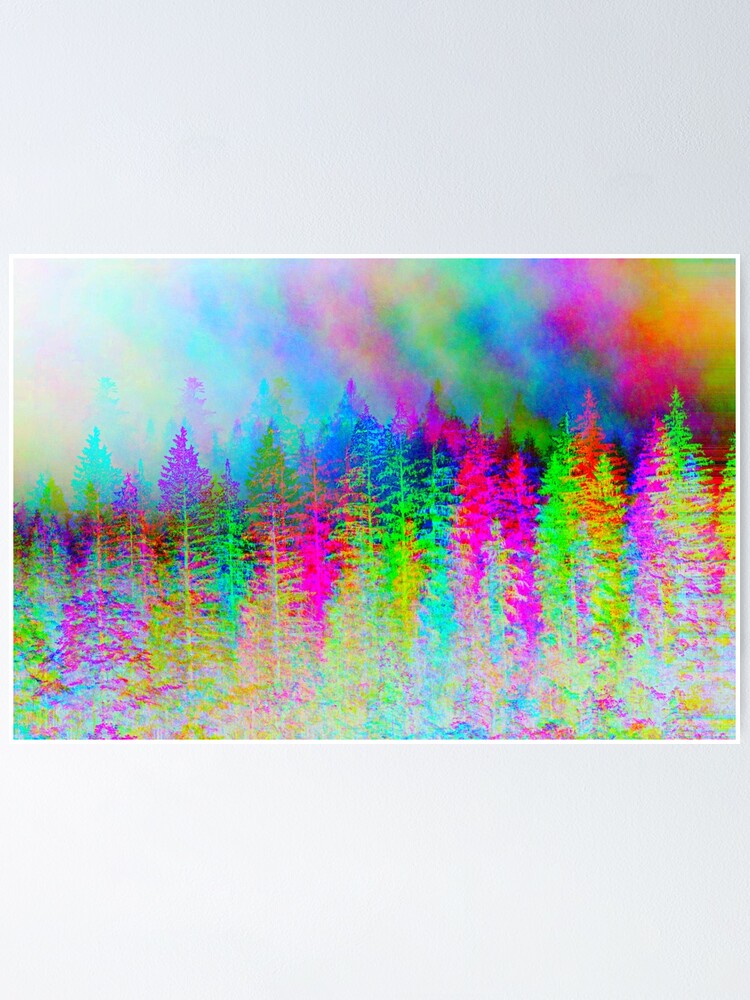 "Retro Rainbow Forest " Poster for Sale by heartandlabel | Redbubble