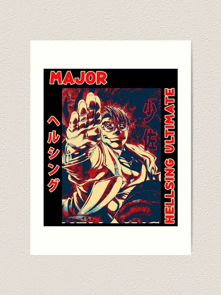 "Major Hellsing Dark Fantasy Anime Ultimate Character" Art Print by ...