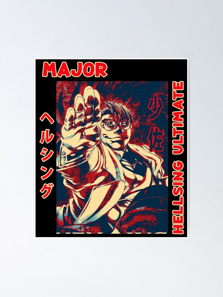 "Major Hellsing Dark Fantasy Anime Ultimate Character" Poster for Sale ...