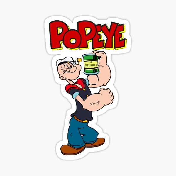 "Popeye " Sticker for Sale by ronEnyla88 | Redbubble